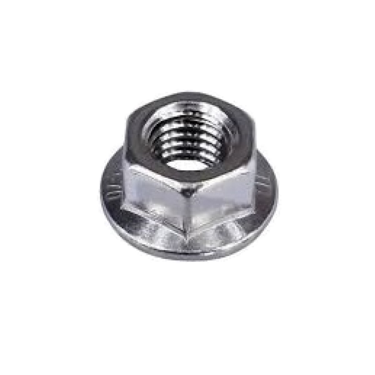 Omnimarkt - Mutter M10 mit Flansch und Sperrverzahnung